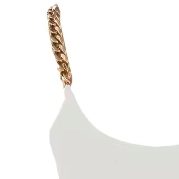 Tops | Gold Chain Strap Top | Poshmark